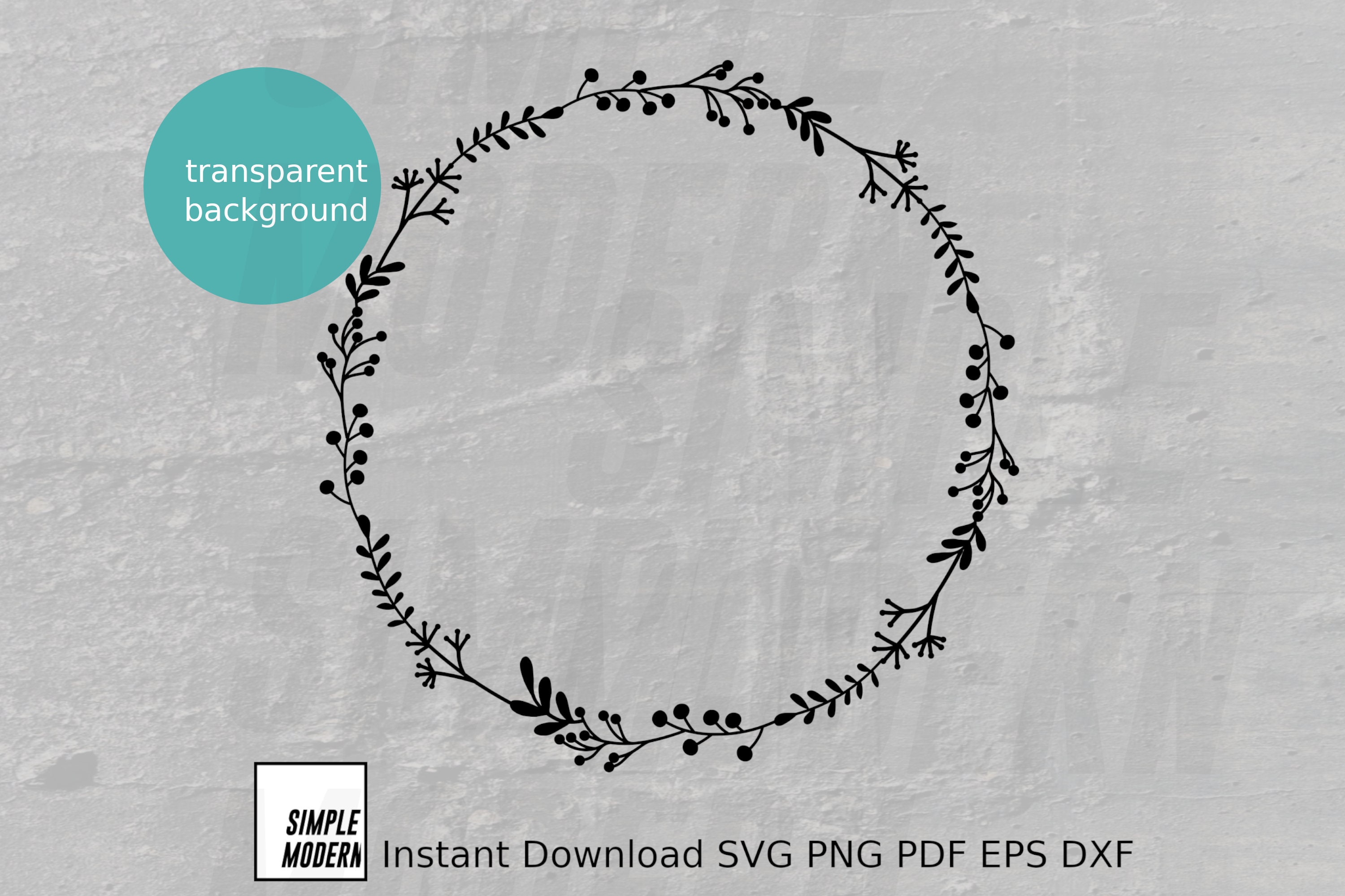 Floral Circle SVG Files for Cutting, Instant Digital Download Floral ...