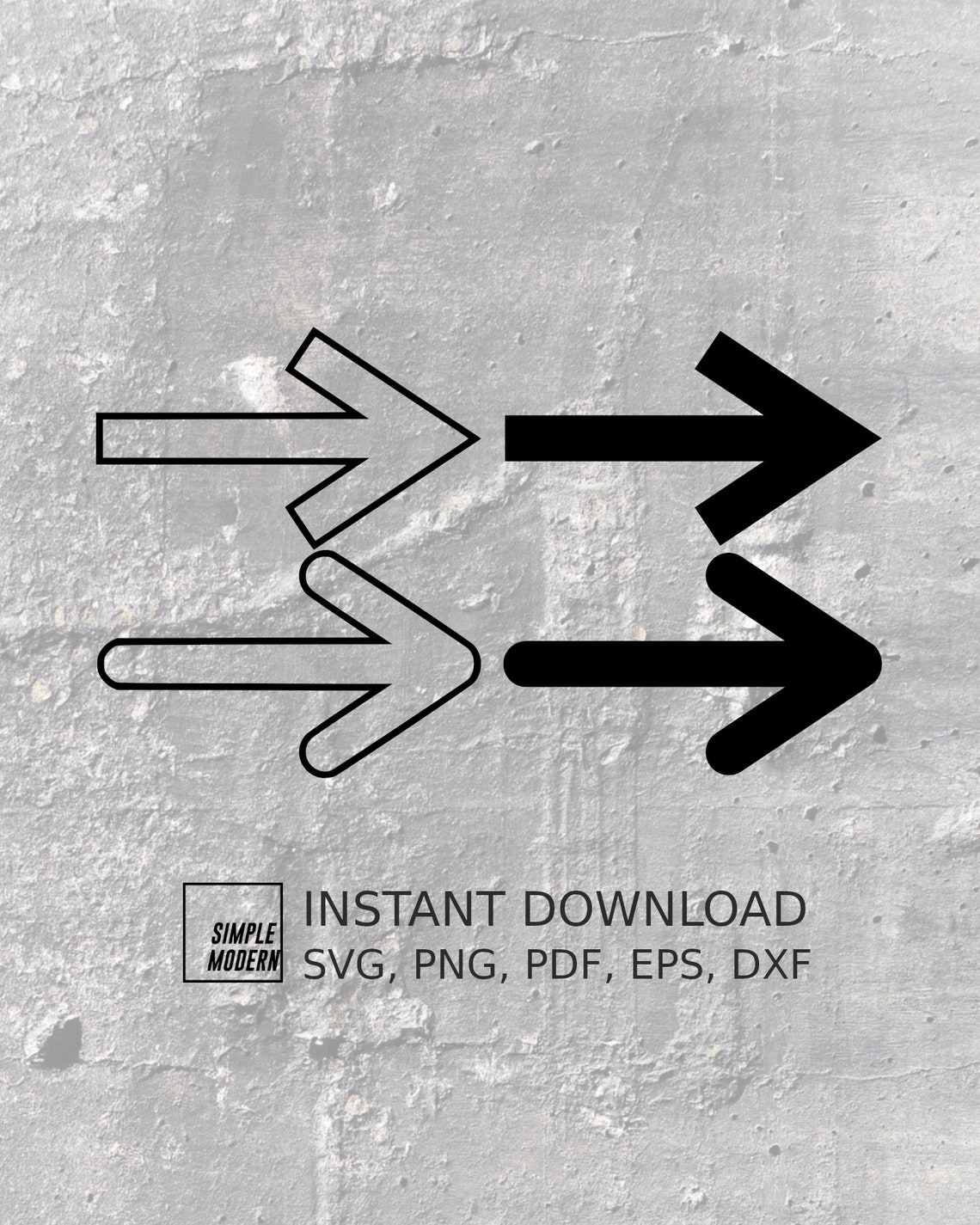 Set of Arrow Svg File for Cricut, Arrows Outline, Direction Icon ...