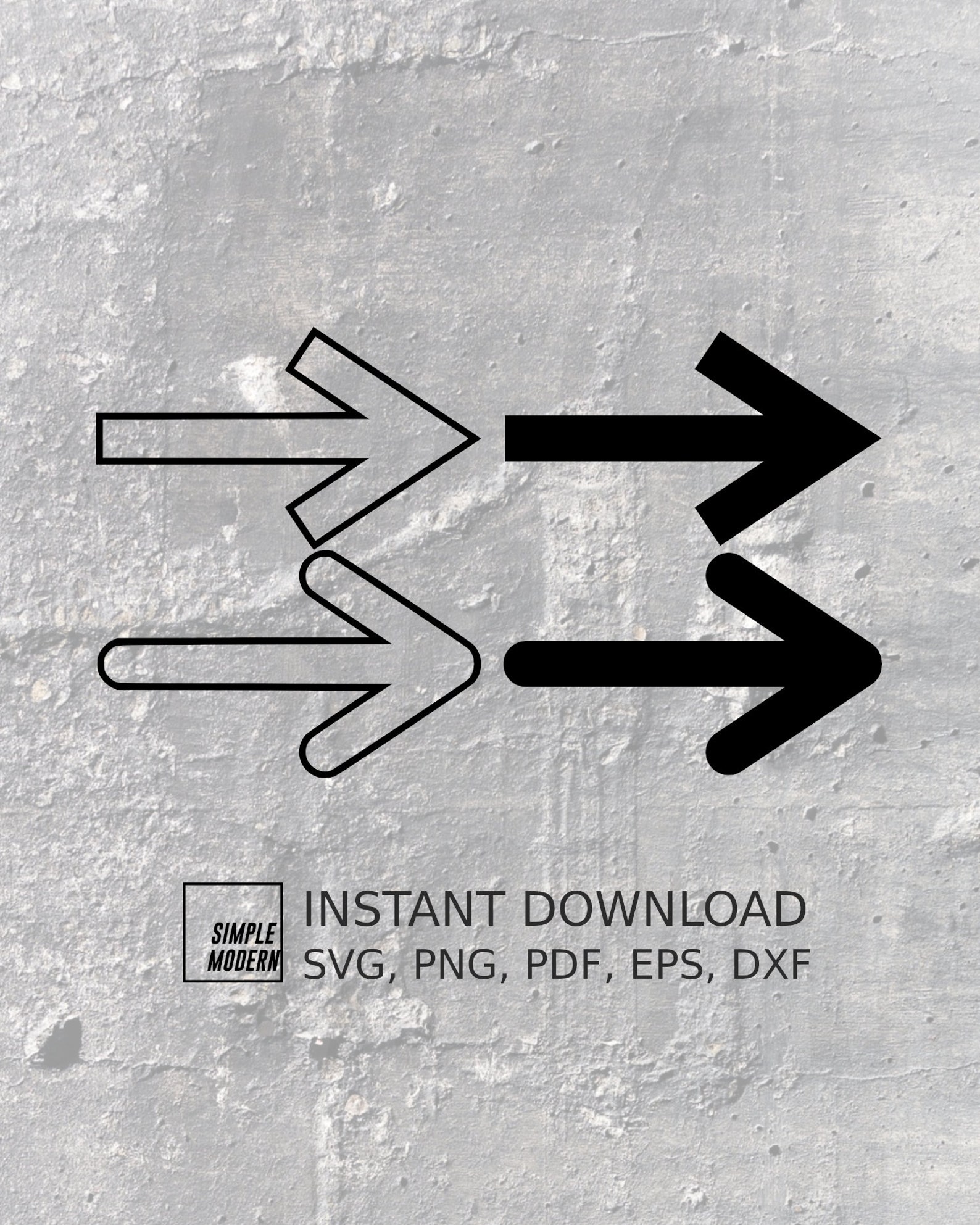 Set of Arrow Svg File for Cricut, Arrows Outline, Direction Icon ...