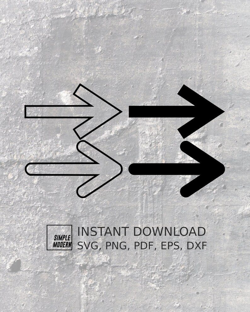Set of Arrow Svg File for Cricut, Arrows Outline, Direction Icon ...