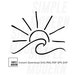 Hand-drawn Sun Wave SVG, Simple and Clean Line Drawing, Instant ...