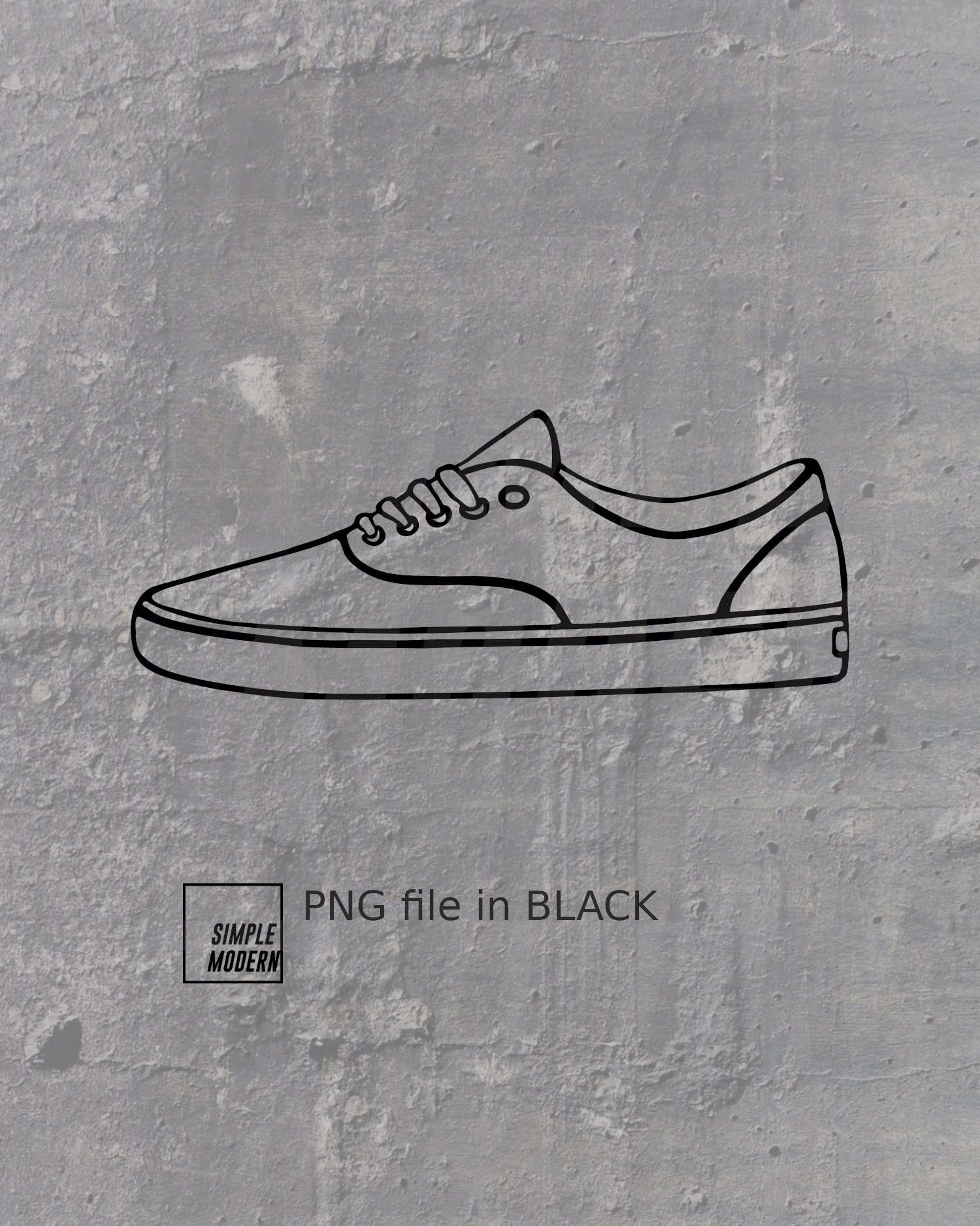 Skateboard Classic Sneaker SVG File, Instant Download Vector Files for ...