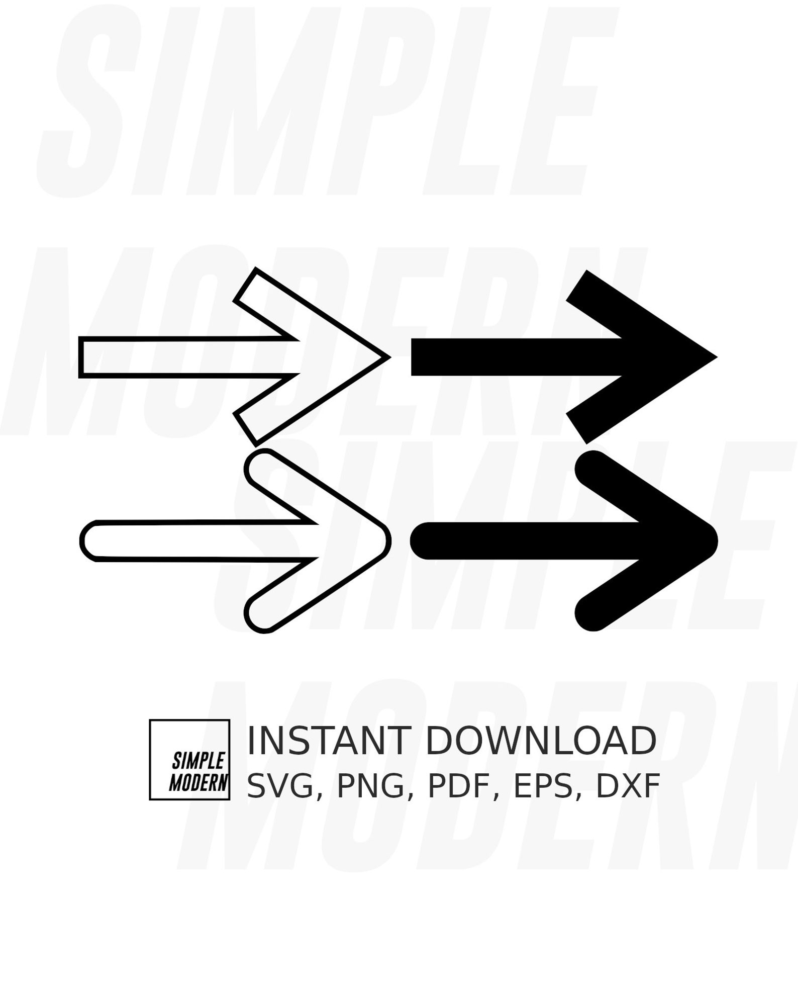 Set of Arrow Svg File for Cricut, Arrows Outline, Direction Icon ...
