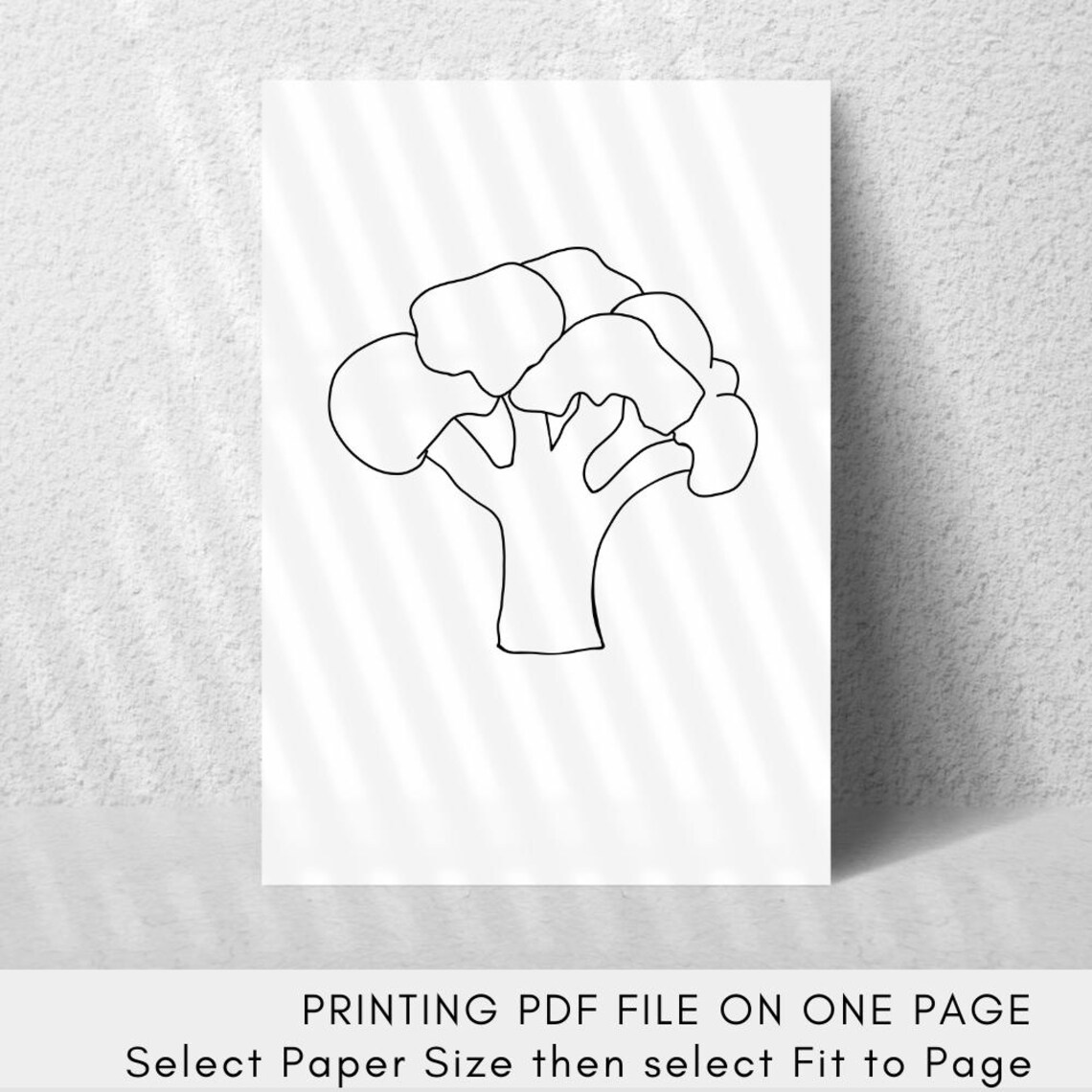 Hand-drawn Broccoli SVG, Minimalist Vegetable Line Art, Kitchen Decor ...