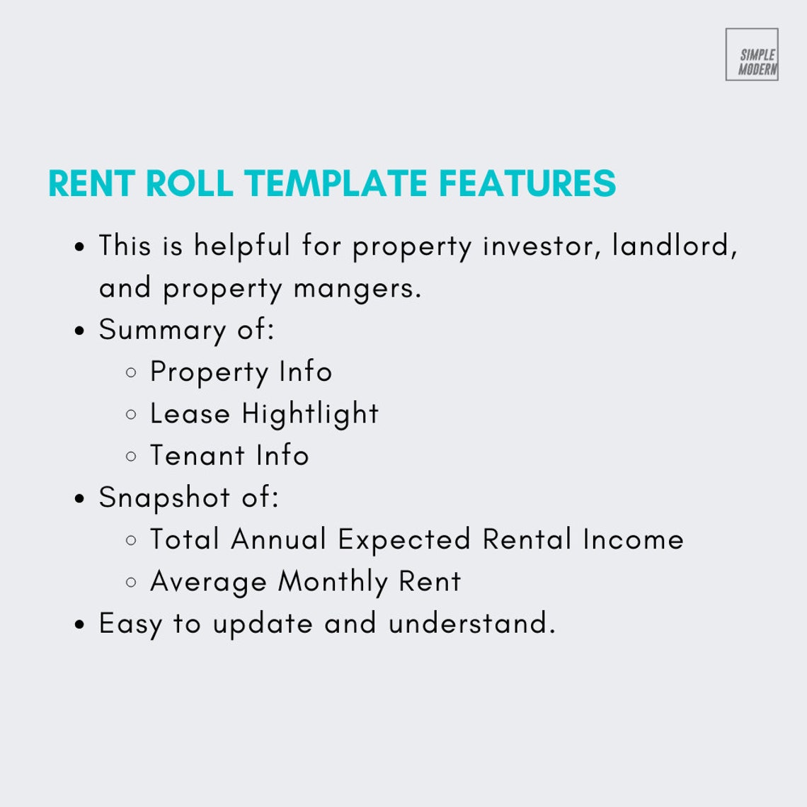 Rent Roll Template Google Sheets Spreadsheet, Instant Download ...