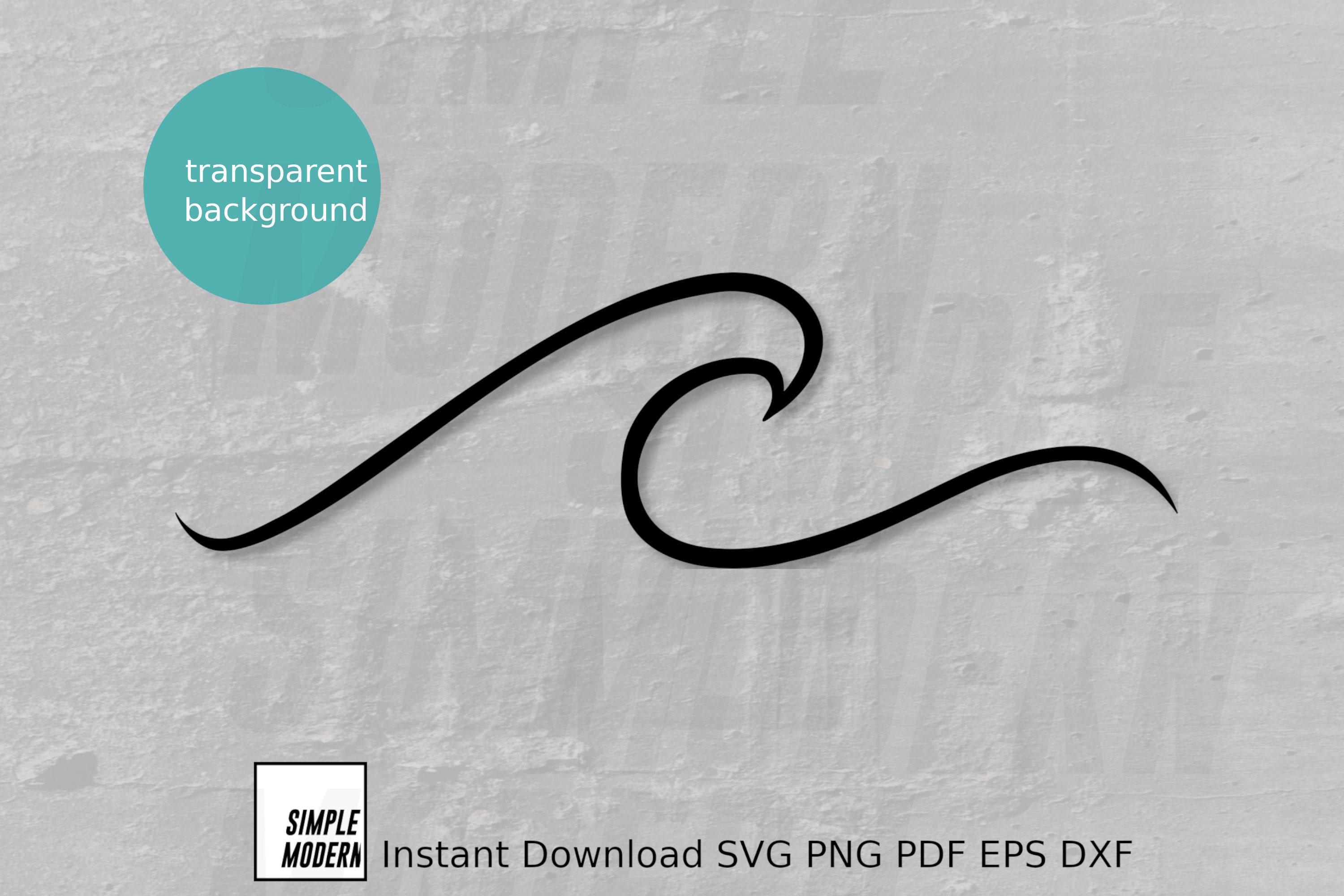Hand-drawn Wave SVG, Simple and Clean Brush Stroke, Instant Download ...