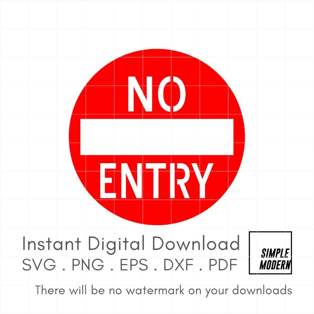 No Entry Sign SVG, Do Not Enter Door Sign, Office or Home Warning ...