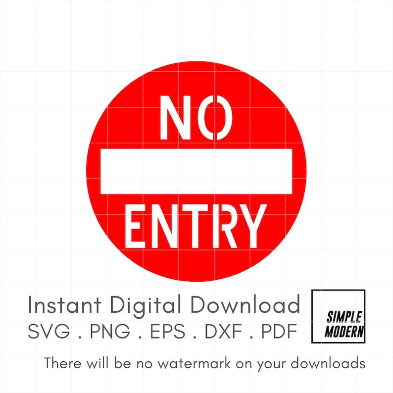 No Entry Sign SVG, Do Not Enter Door Sign, Office or Home Warning ...