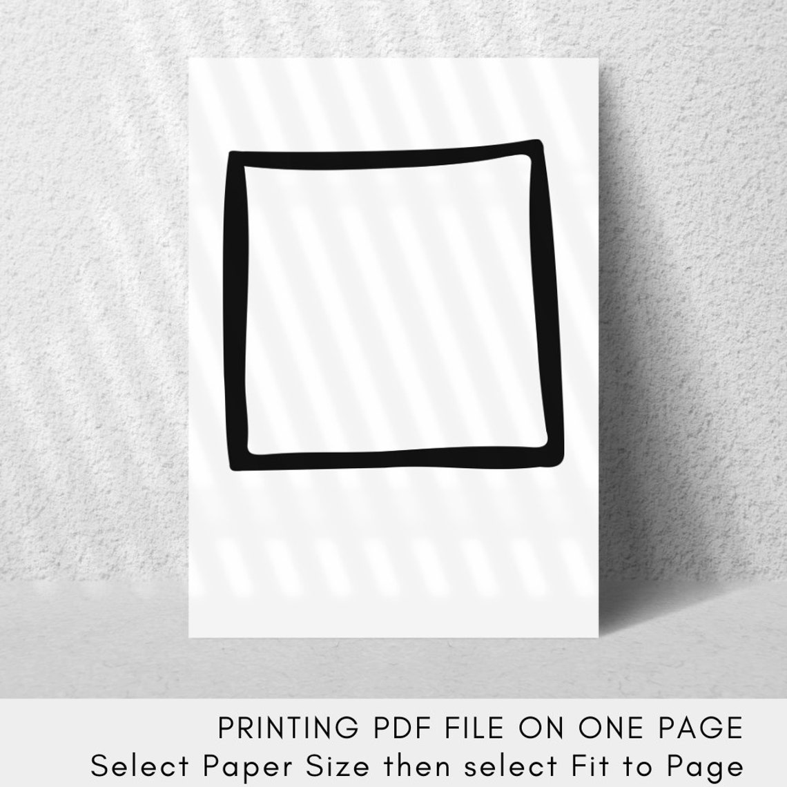 Hand Drawn Simple Square SVG, Geometric Shape Drawing Outline, Instant ...
