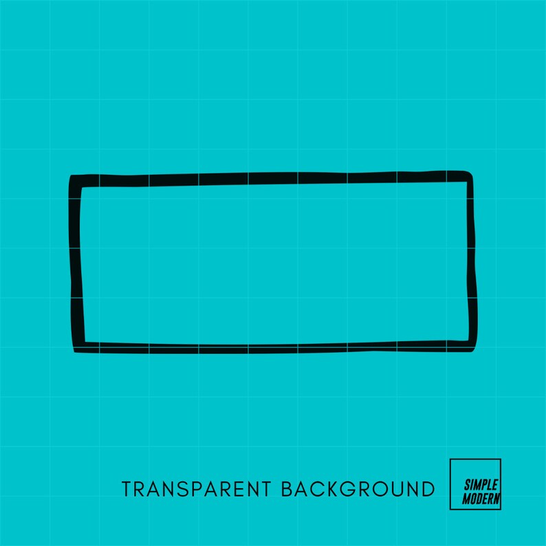 Hand Drawn Rectangle SVG, Geometric Shape Drawing Outline, Instant ...