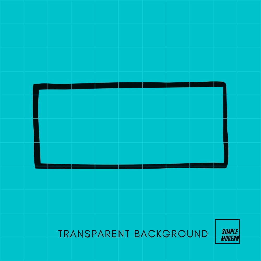 Hand Drawn Rectangle SVG, Geometric Shape Drawing Outline, Instant ...