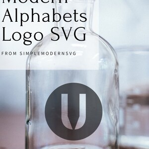 Geometry Shapes Letters Vector, Instant Download Modern Round A to Z ...