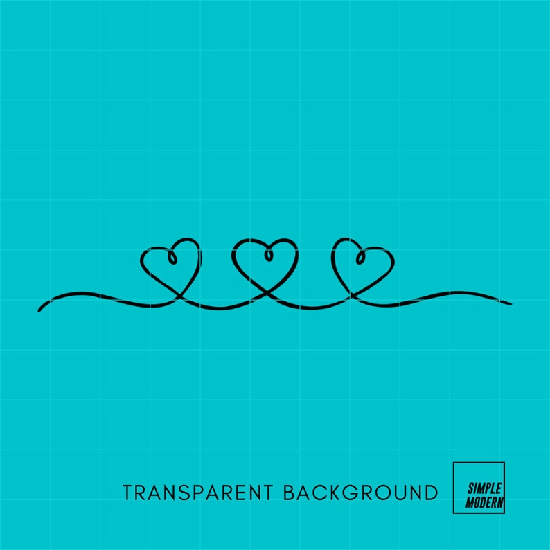 Hand Drawn Triple Heart SVG File for Cutting and Printing, Instant ...