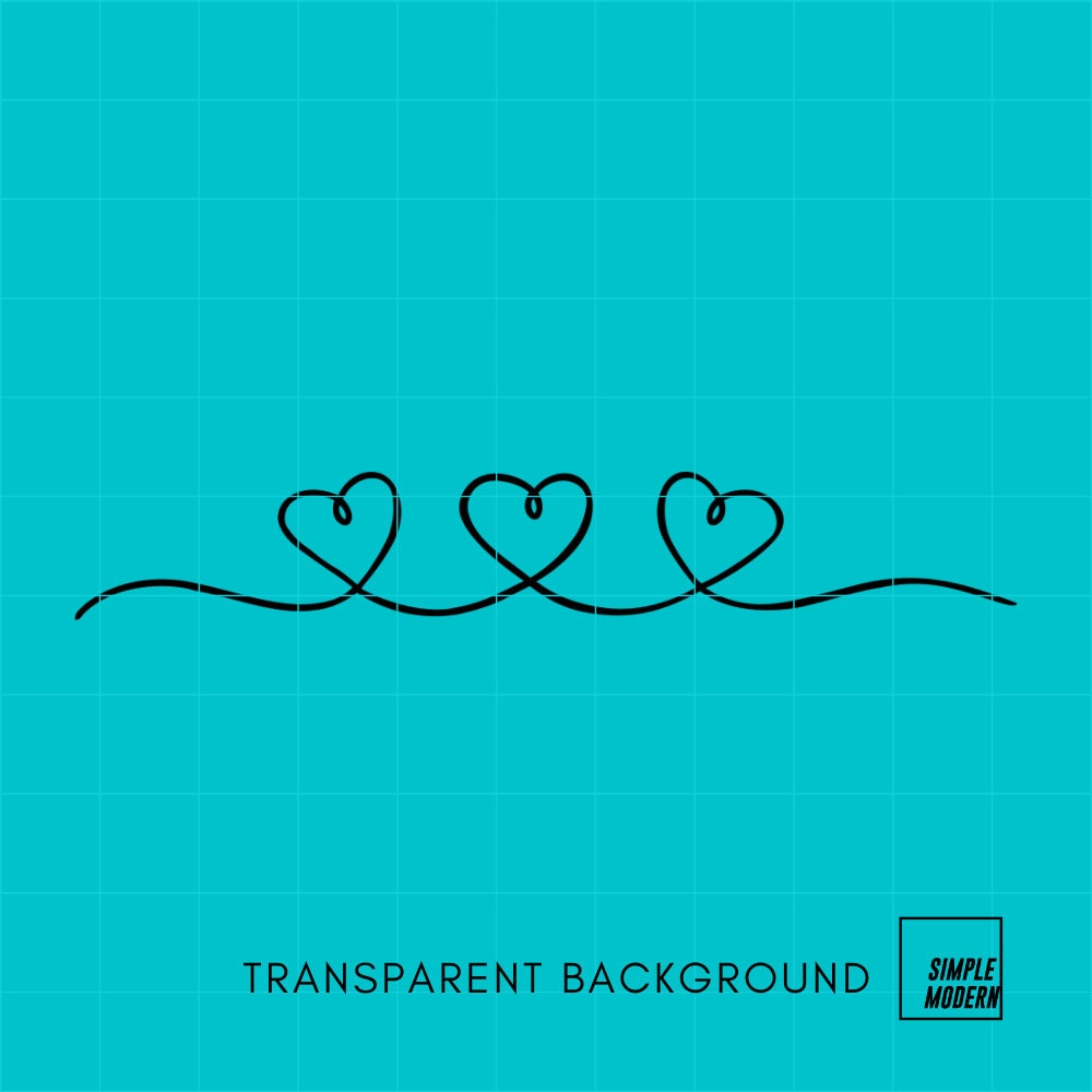 Hand Drawn Triple Heart SVG File for Cutting and Printing, Instant ...