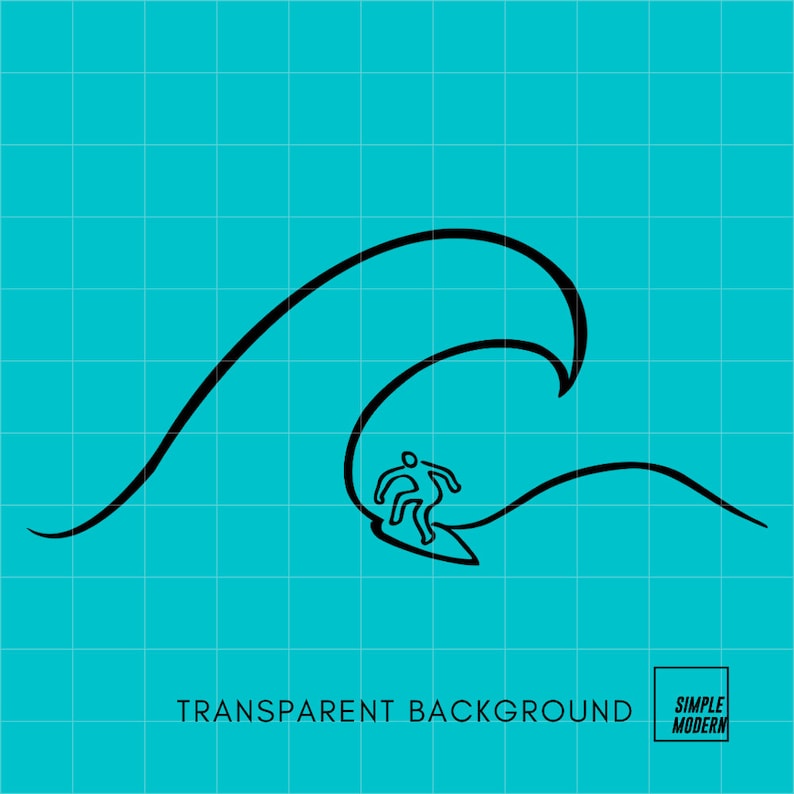 Surfer on Wave SVG File for Cutting and Printing, Instant Download for ...