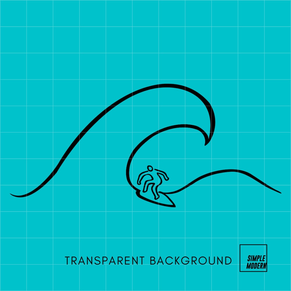 Surfer on Wave SVG File for Cutting and Printing, Instant Download for ...