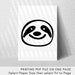 Sloth Face SVG Files, Cute Lazy Slow Happy Sloth Portrait Drawing ...