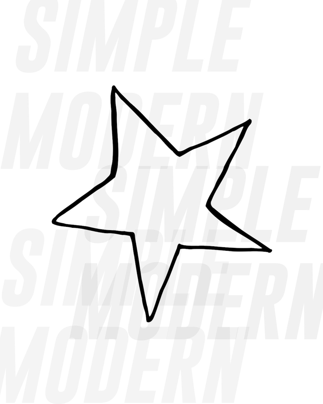Hand Drawn Star SVG File, Star Clipart, Star Silhouette, Star Symbol ...