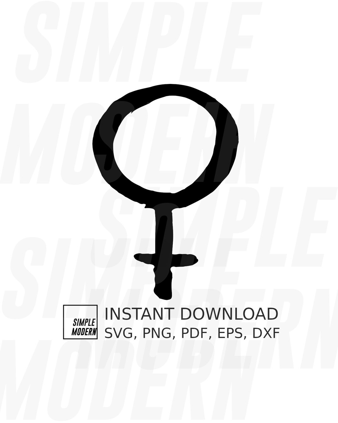 Hand Drawn Female Gender Symbol Vector, Women Icon Signs Digital ...