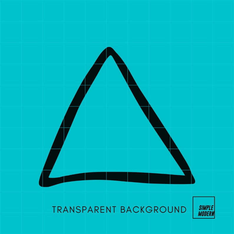 Hand Drawn Simple Triangle SVG, Geometric Shape Drawing Outline ...