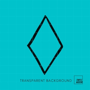 Hand Drawn Diamond SVG, Cute Rhombus Diagonal Square Drawing Outline ...