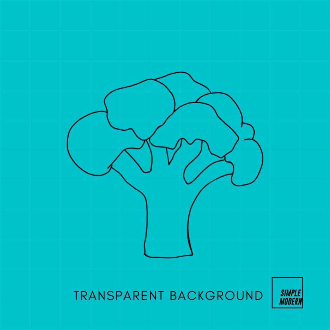 Hand-drawn Broccoli SVG, Minimalist Vegetable Line Art, Kitchen Decor ...