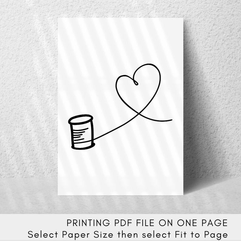 Spool of Thread With Heart SVG, Hand-drawn, Sewing & Crafting Clipart ...