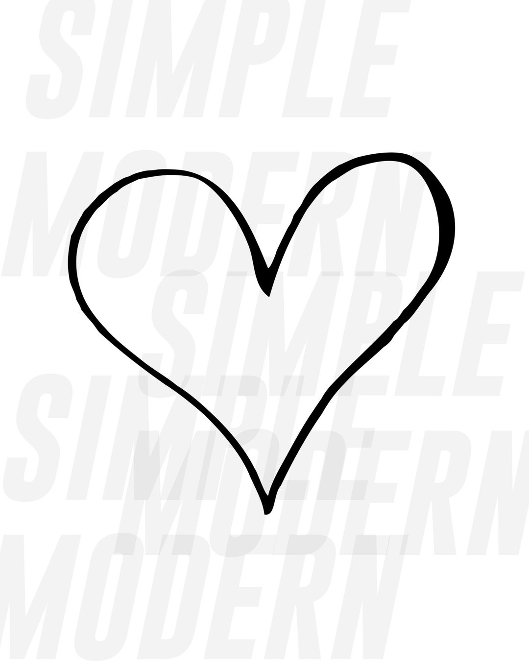 Hand Drawn Heart SVG Files, Instant Download Vector Files for ...