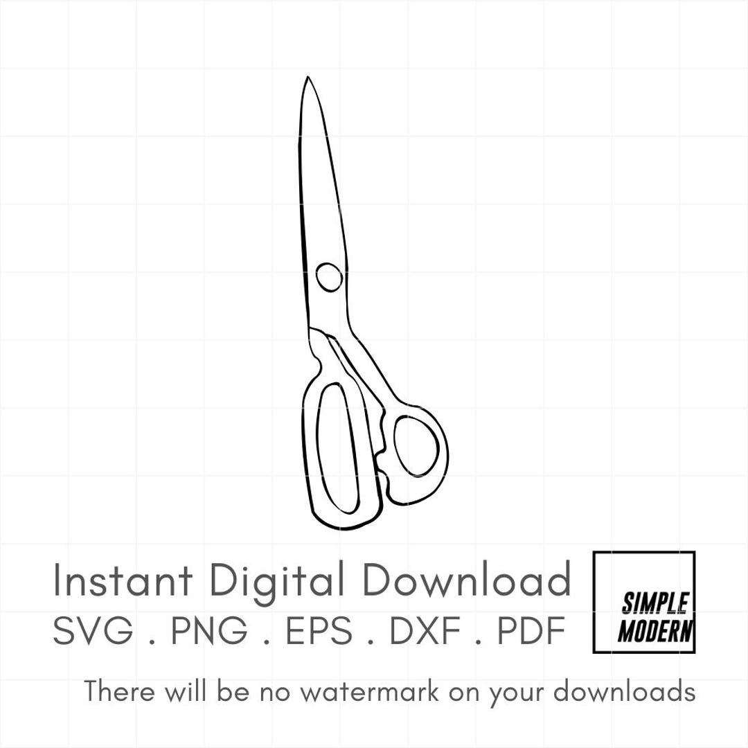 Scissors SVG, Instant Download Hand-drawn Sewing Shears Clipart, Tailor ...