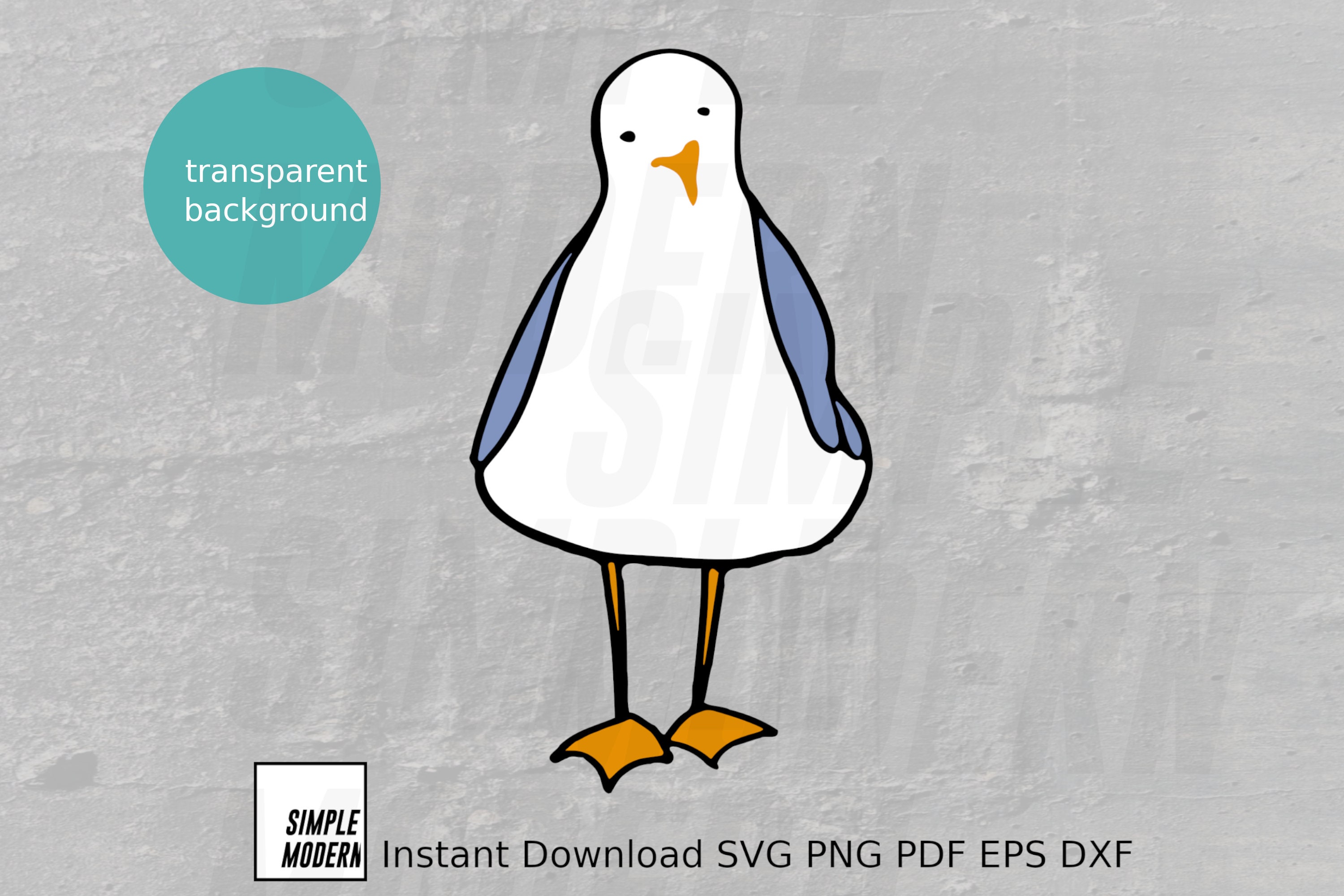 Hand Drawn Seagull SVG, Cute Drawing Seagull Vector Art, Cutting File ...