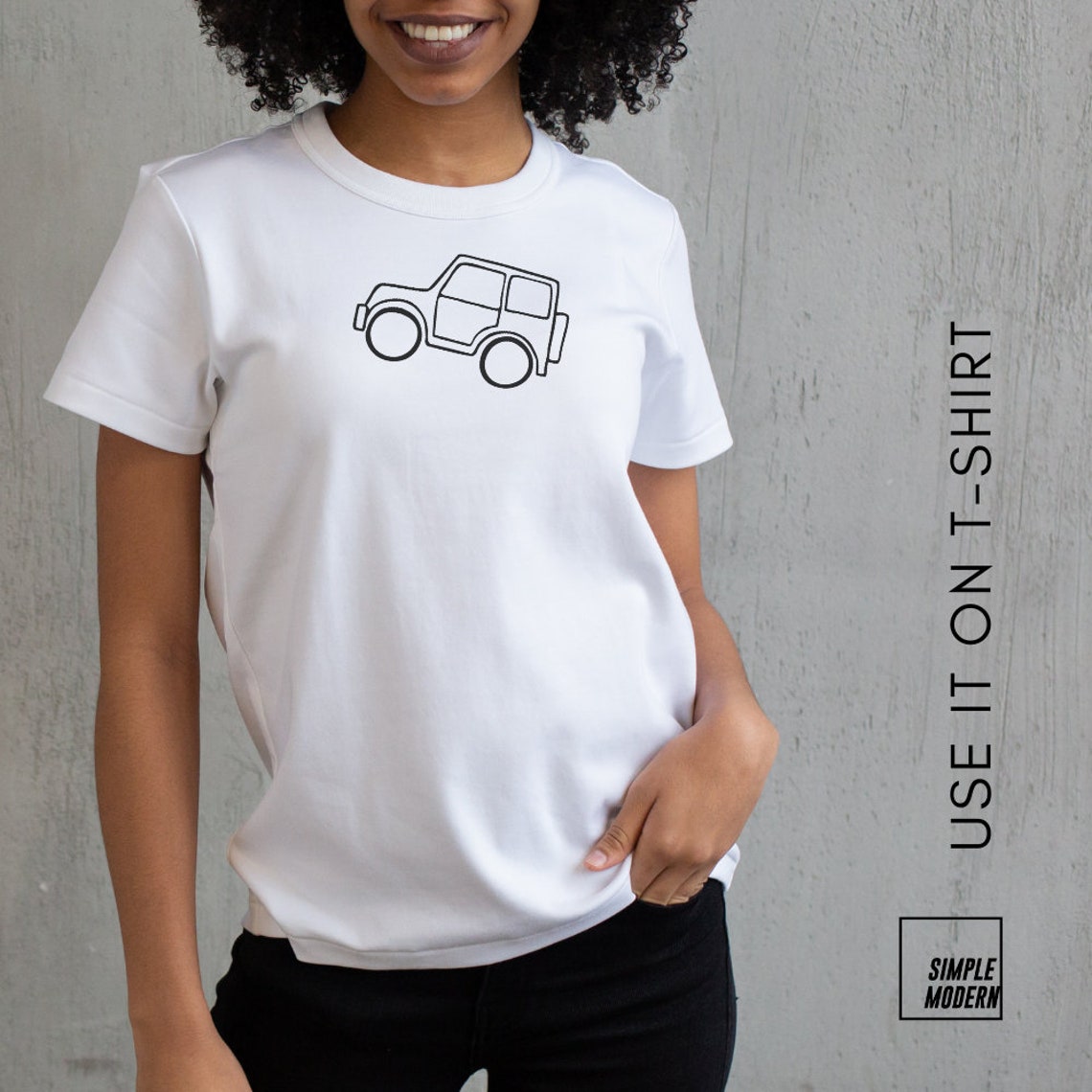 Hand-drawn Compact SUV Outline SVG File for Cutting, Instant Download ...