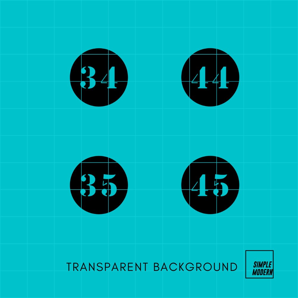 1 to 100 Number SVG, Digits in Circles, Instant Digital Download Number ...