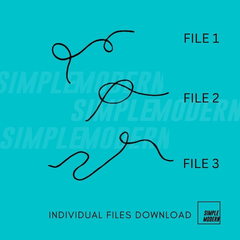 Hand Drawn String SVG, A Piece of String Simple Line Drawing, Instant ...