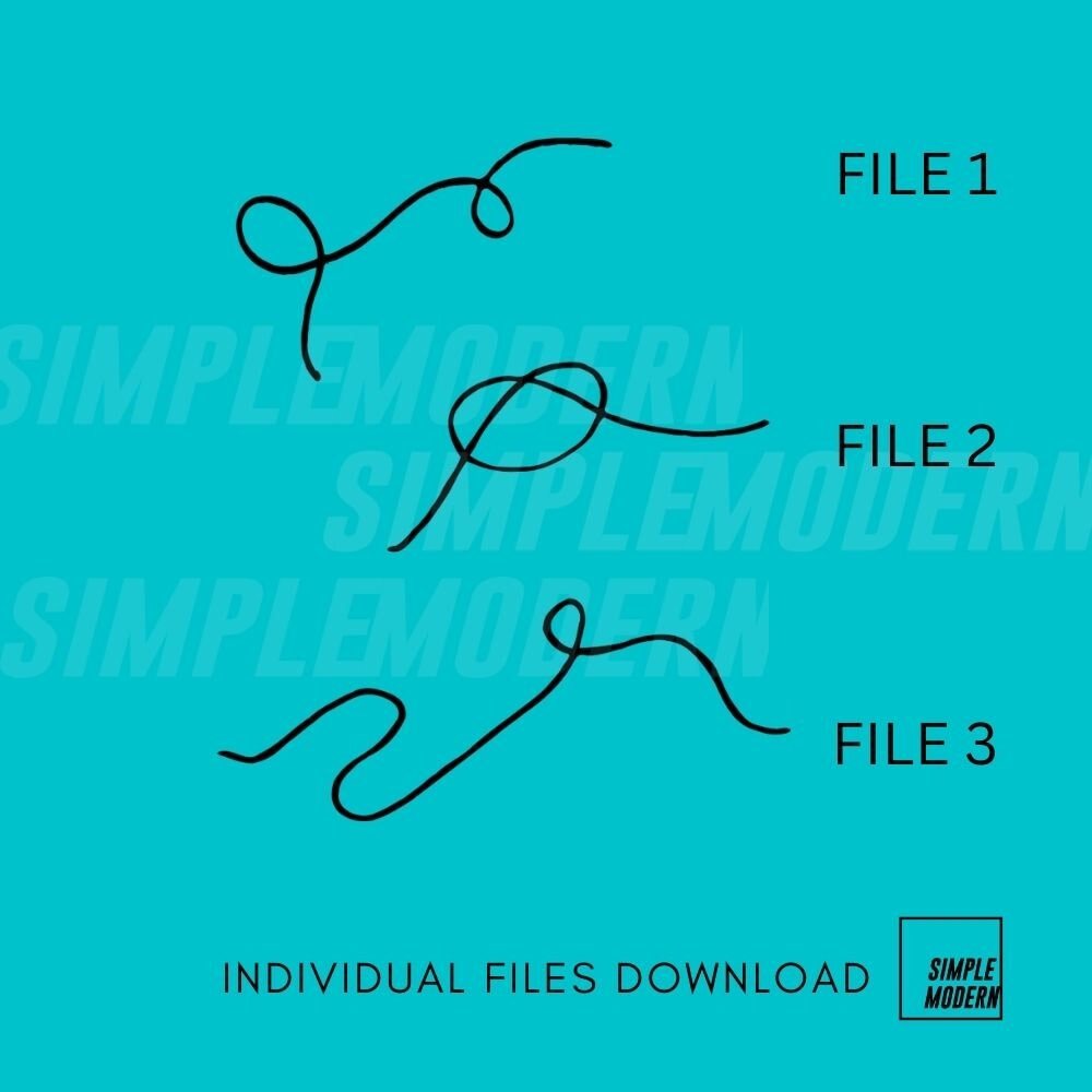 Hand Drawn String SVG, A Piece of String Simple Line Drawing, Instant ...