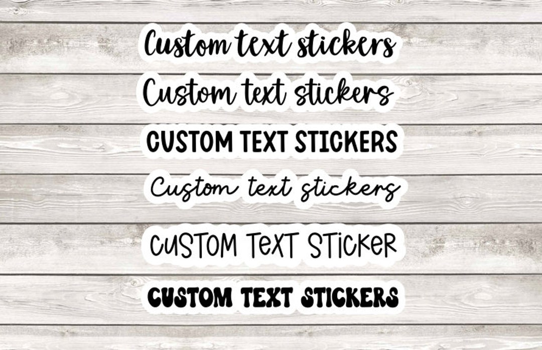 Custom Waterproof Sticker: Personalized Name or Quote - Etsy