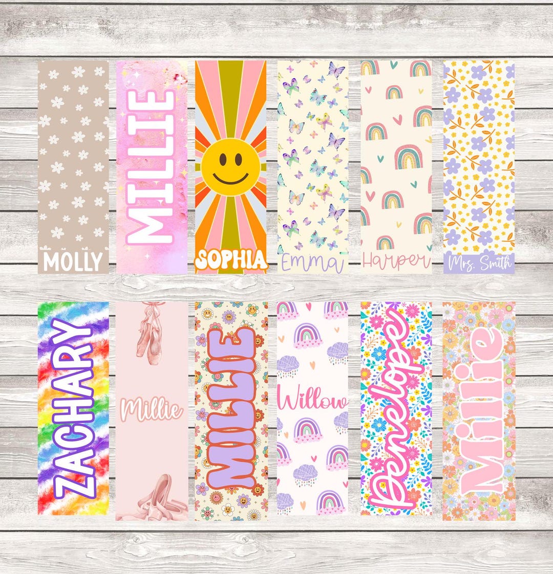 Personalized Laminated Bookmark: Custom Name Gift - Etsy