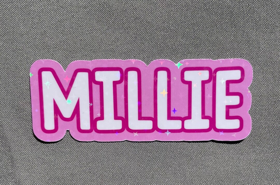 Custom Holographic Name Sticker: Water Resistant Decal for Girls - Etsy