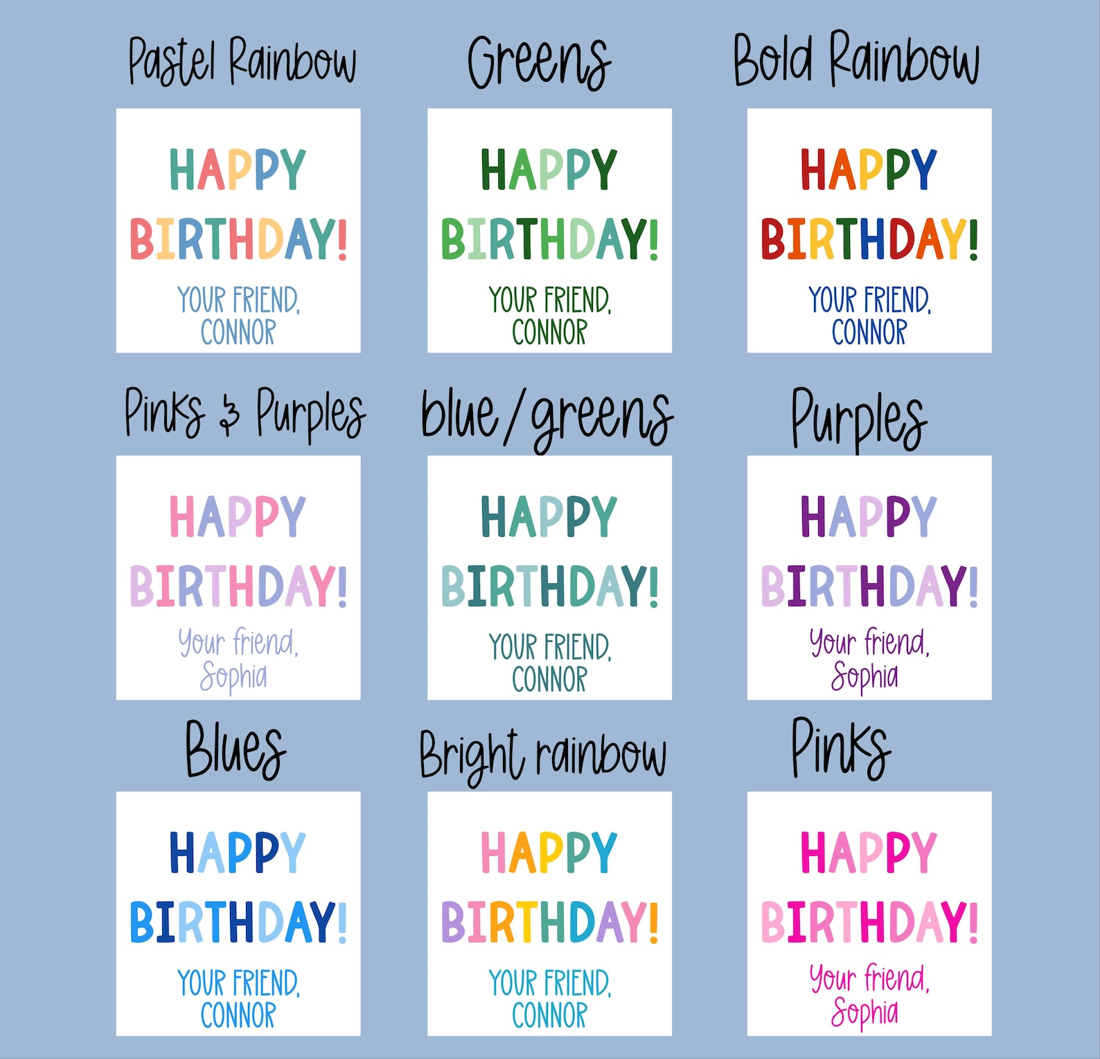 Happy Birthday Gift Stickers - Etsy