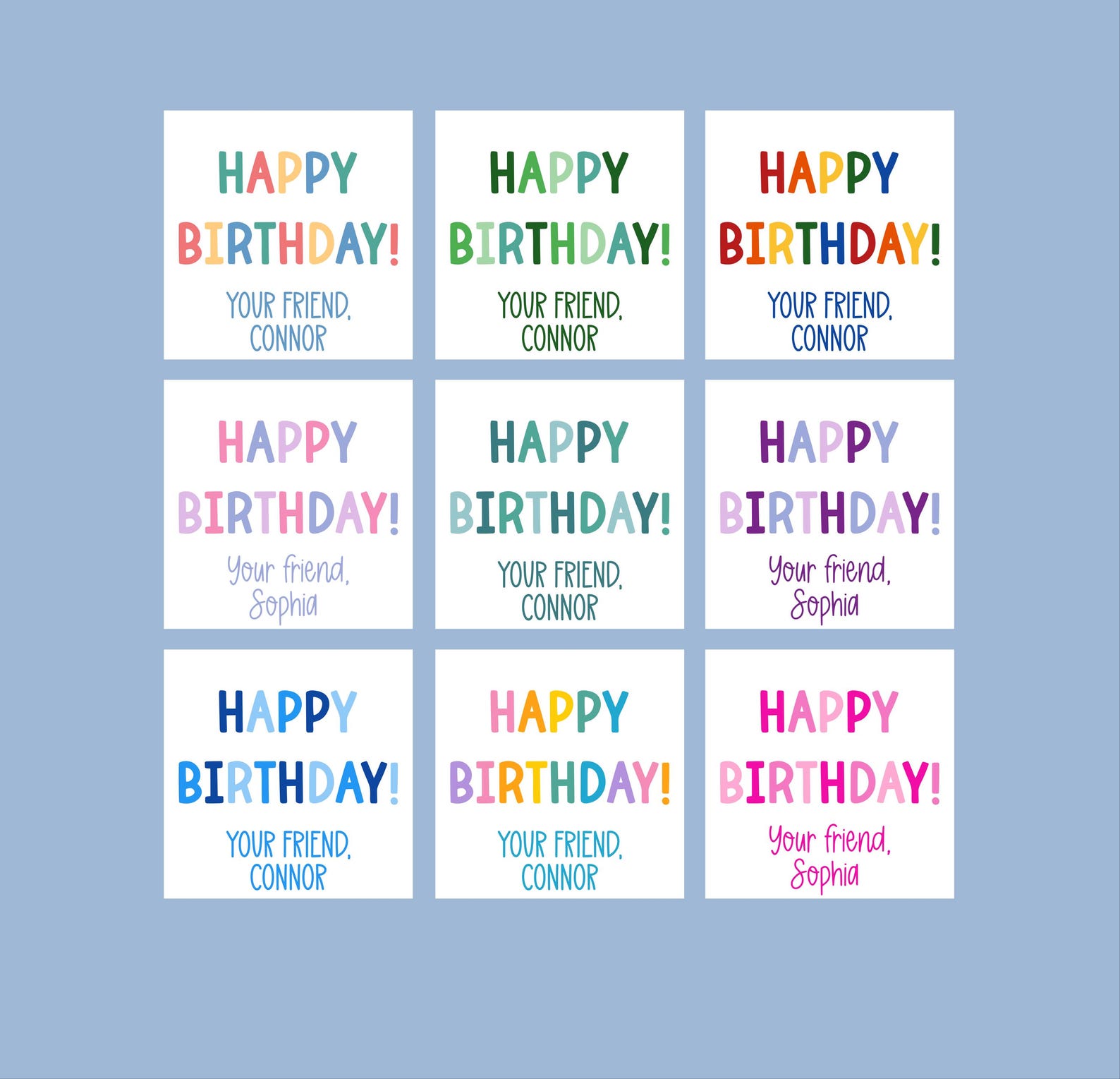 Happy Birthday Gift Stickers - Etsy