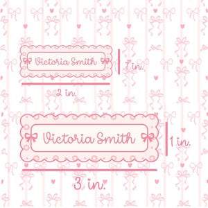 Preppy Coquette Pink School Supply Labels - Etsy