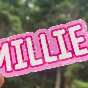 Custom Name Holographic Water Resistant Girls Sticker/label/decal- for ...