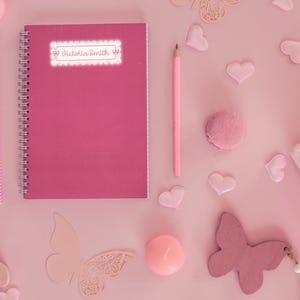 Preppy Coquette Pink School Supply Labels - Etsy