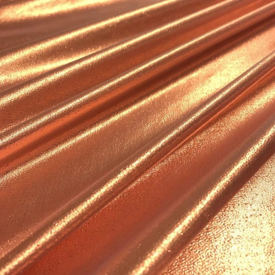 60 COPPER TISSUE LAME Fabric, Copper Lame, Copper Liquid Metal Fabric ...