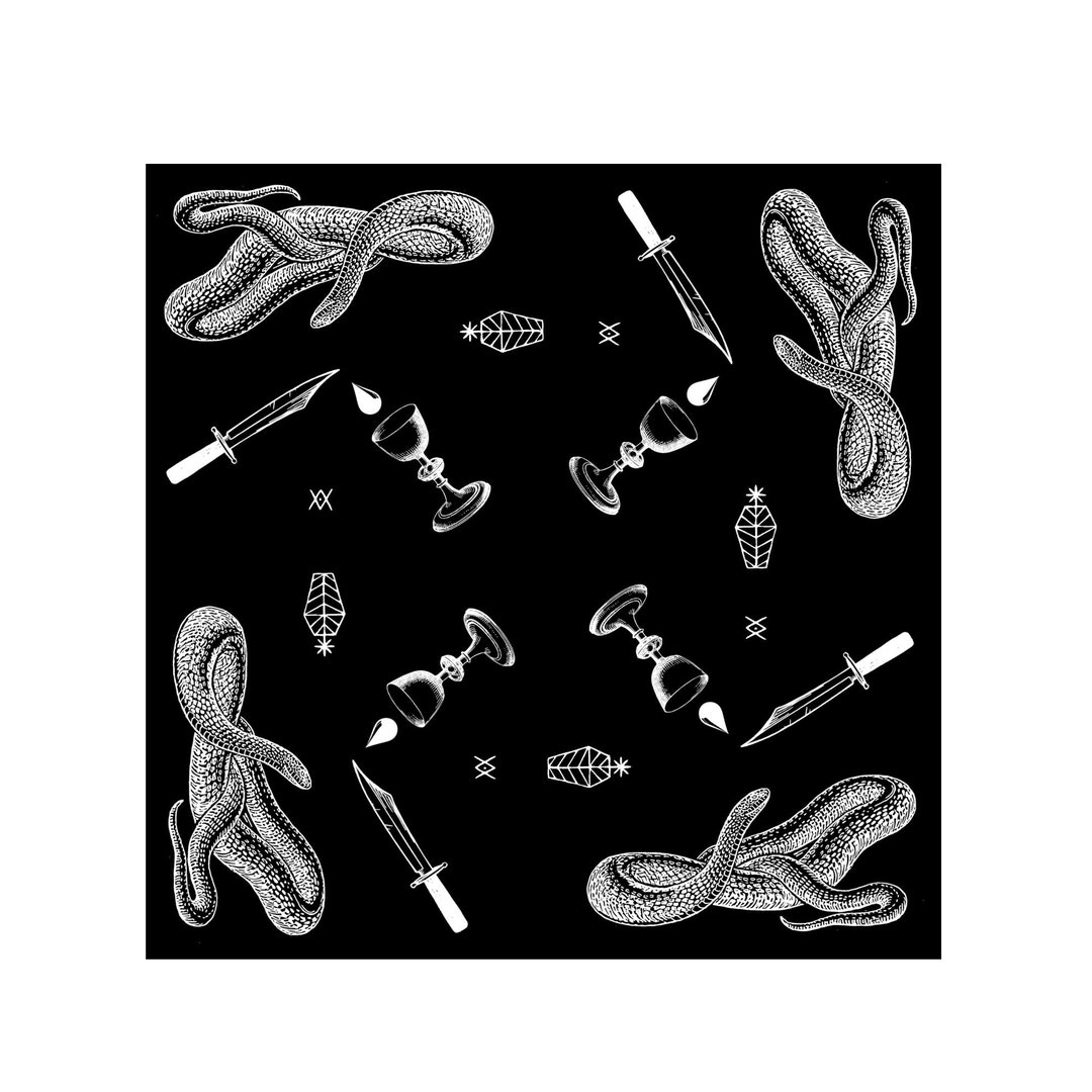 Voodoo Magic/ 21.5x21.5 Inch Bandana/ Hand Made Grimoria Bandana ...