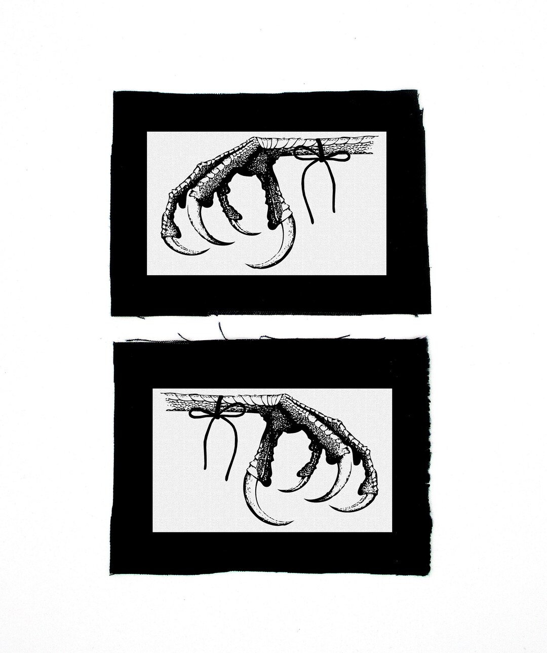 Dark Magic/ Crows Feet/ Occult Patch/ Small Sew on Patches/ Black Patch ...