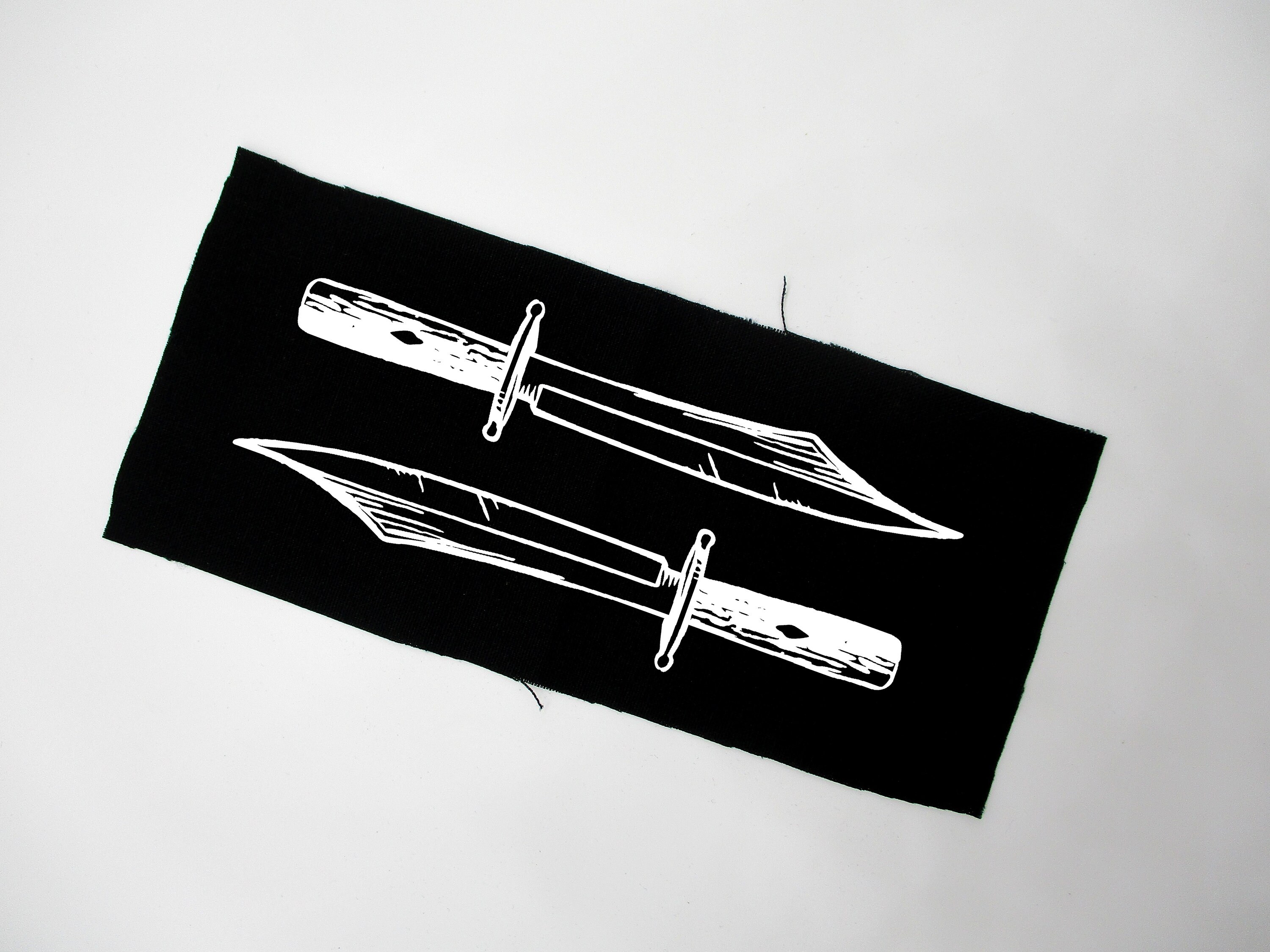 2 Daggers/Occult Patch/ Long Sew on Patch/ Back Patch/ | Etsy