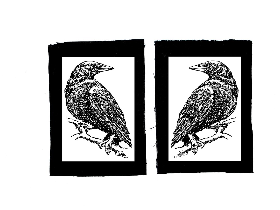 Odin's Crows/ Occult Patch/ Small Sew on Patches/ Black Patch ...