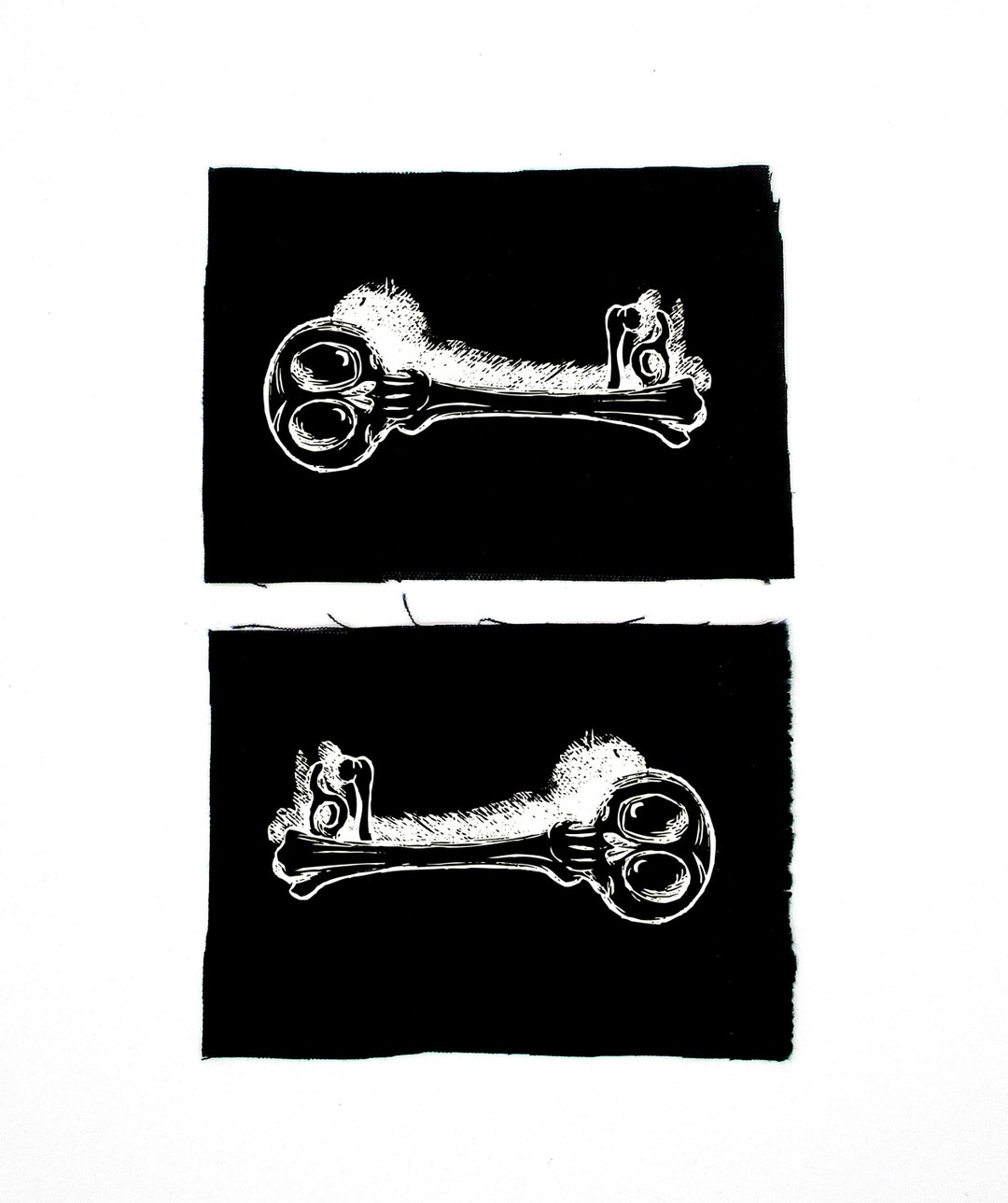 Skeleton Key/occult Patch/ Small Sew on Patches/ Black Patch/ Occultism ...