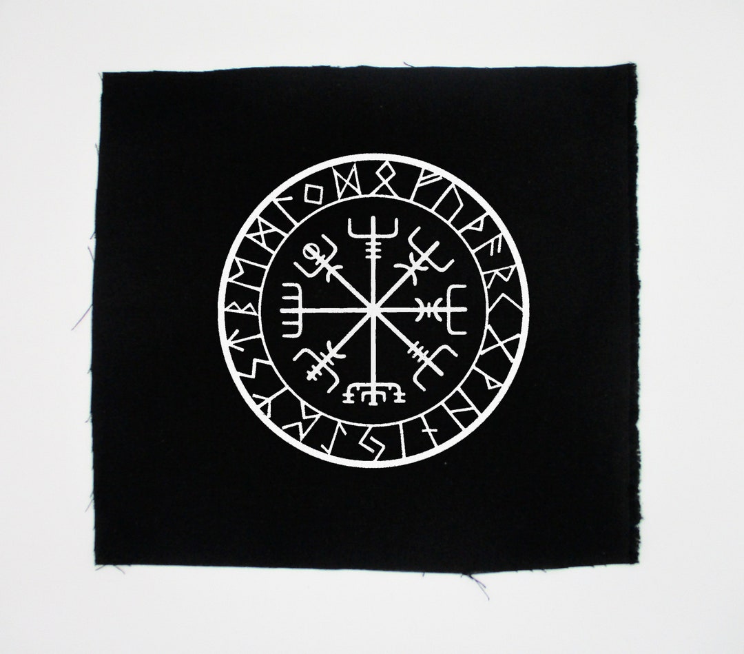 Futhark Vegvisir/ Multiple Sizes/ Occult Patch/ Large Sew on Patch ...