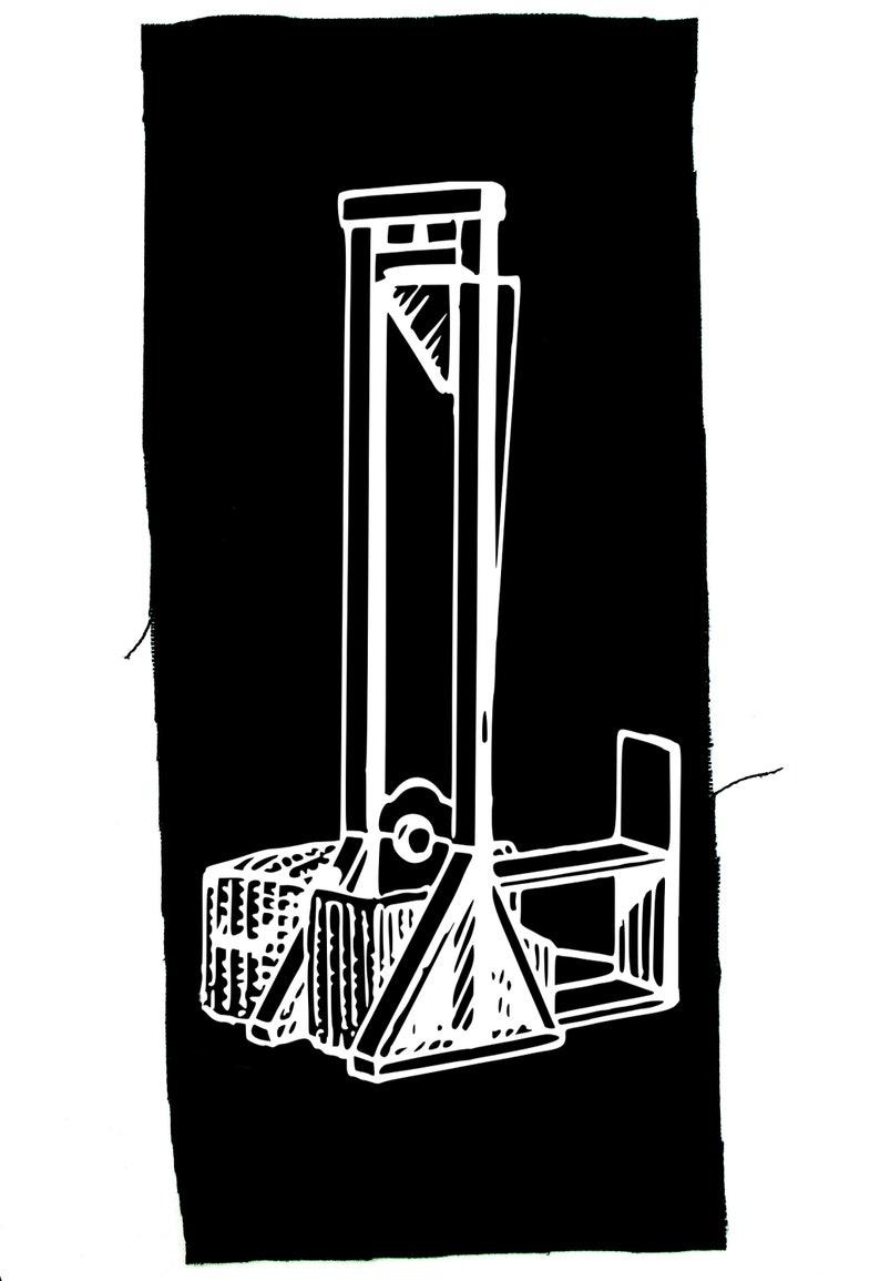 Guillotine/occult Patch/ Long Sew on Patch/ Back Patch/ | Etsy